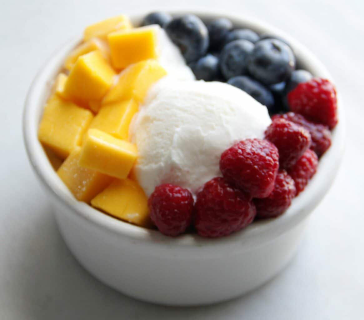 Recipe - Lemon Froyo with Fruit Topping